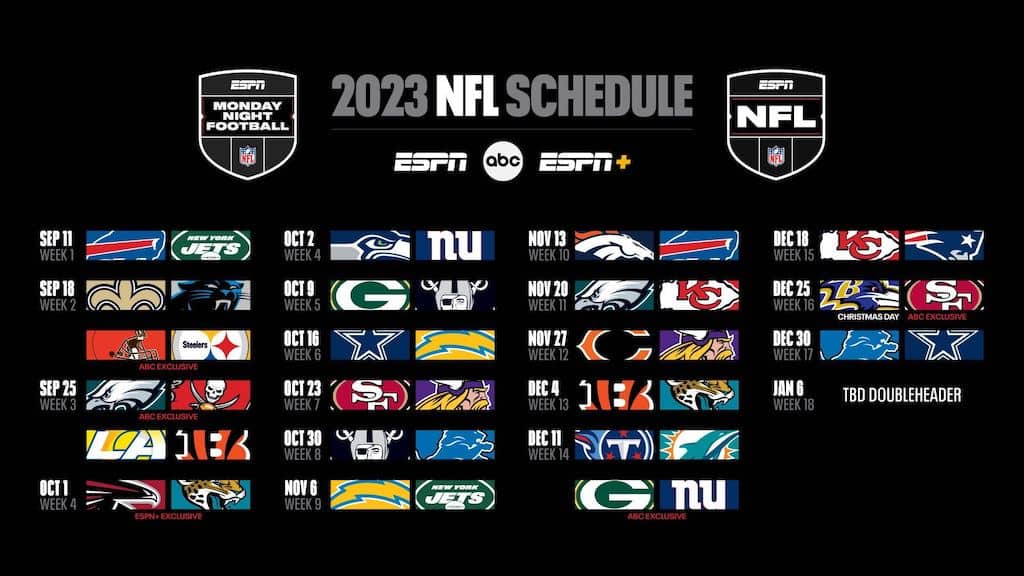 Previewing the 2023 Monday Night Football Schedule - SportsHub Previewing the 2023 Monday Night Football Schedule - SportsHub