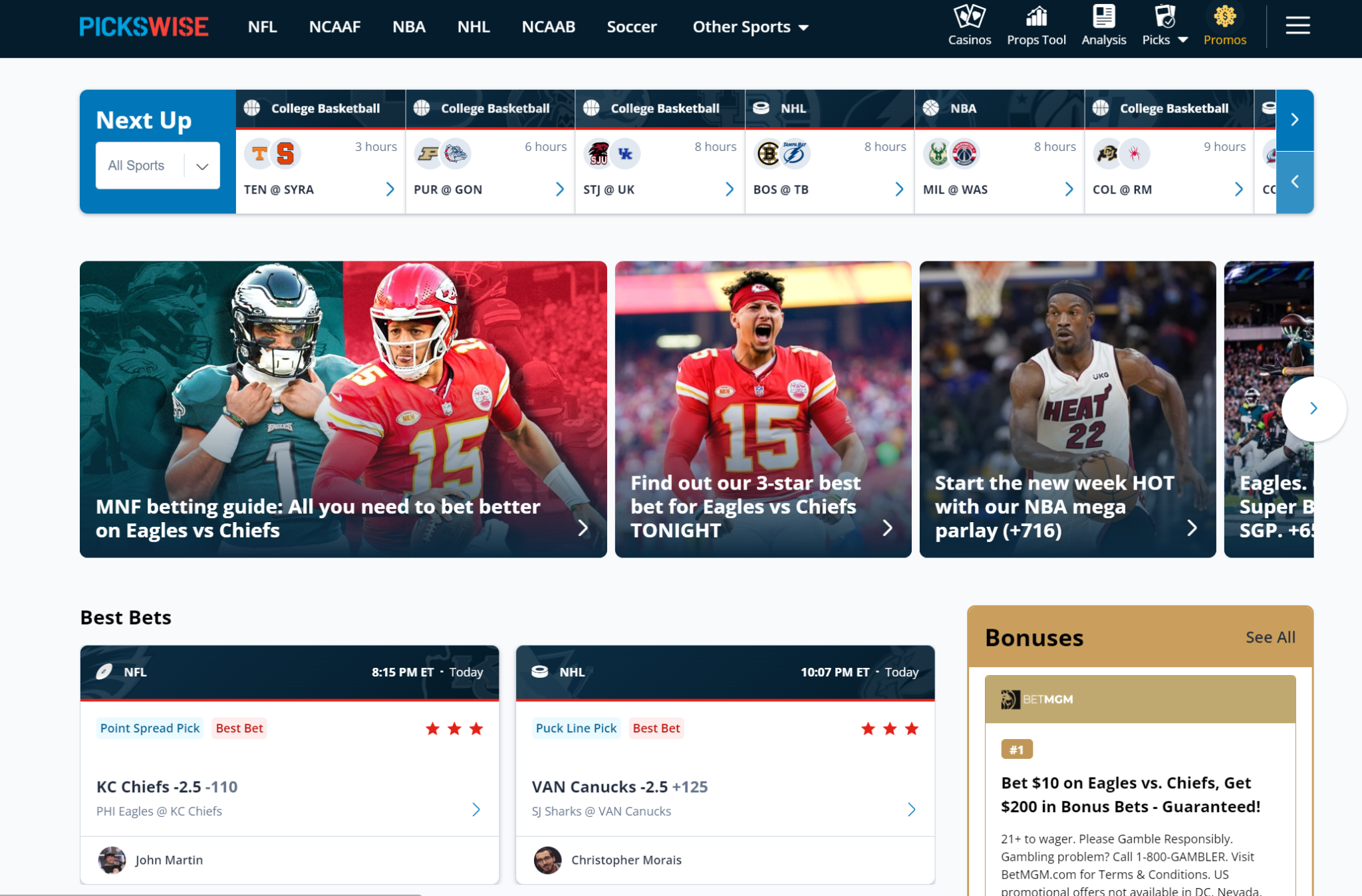 Pickswise the Free Sports Handicapping Service 2023